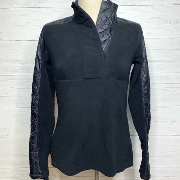 Athleta | Sweaters | Athleta Black Vortex Fleece Pullover | Poshmark